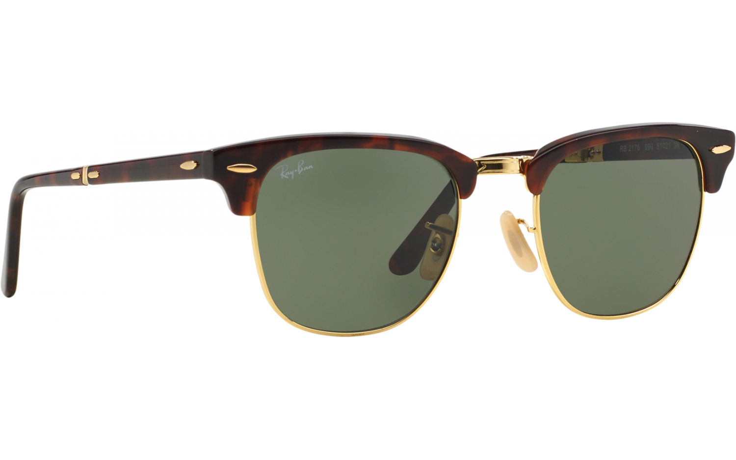 Ray-Ban Folding Clubmaster RB2176 990 51 Sunglasses | Shade Station