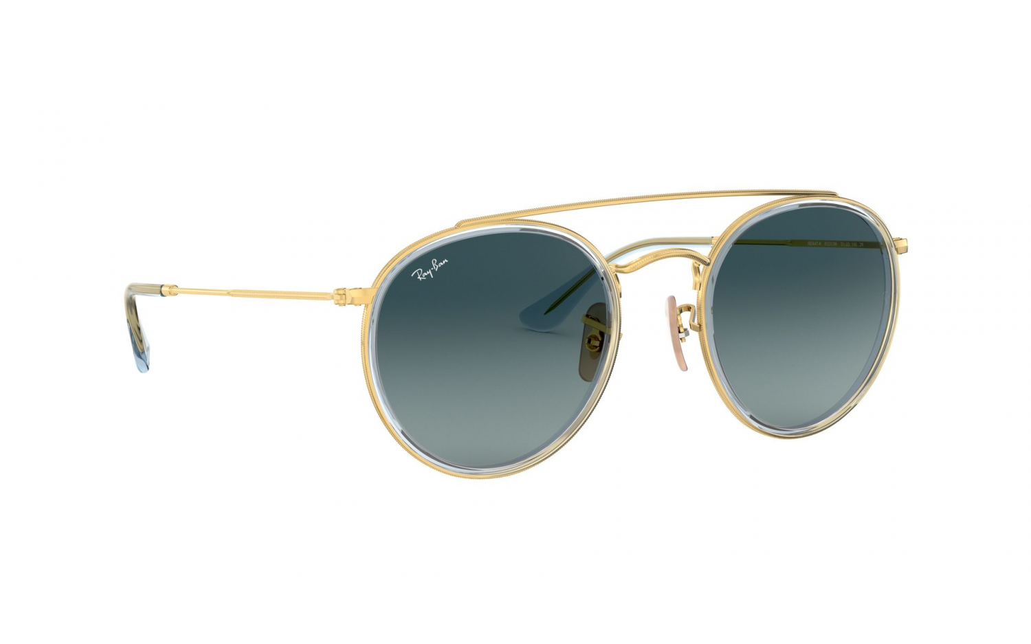 Ray-Ban ROUND DOUBLE BRIDGE RB3647N 91233M 51 Sunglasses | Shade Station