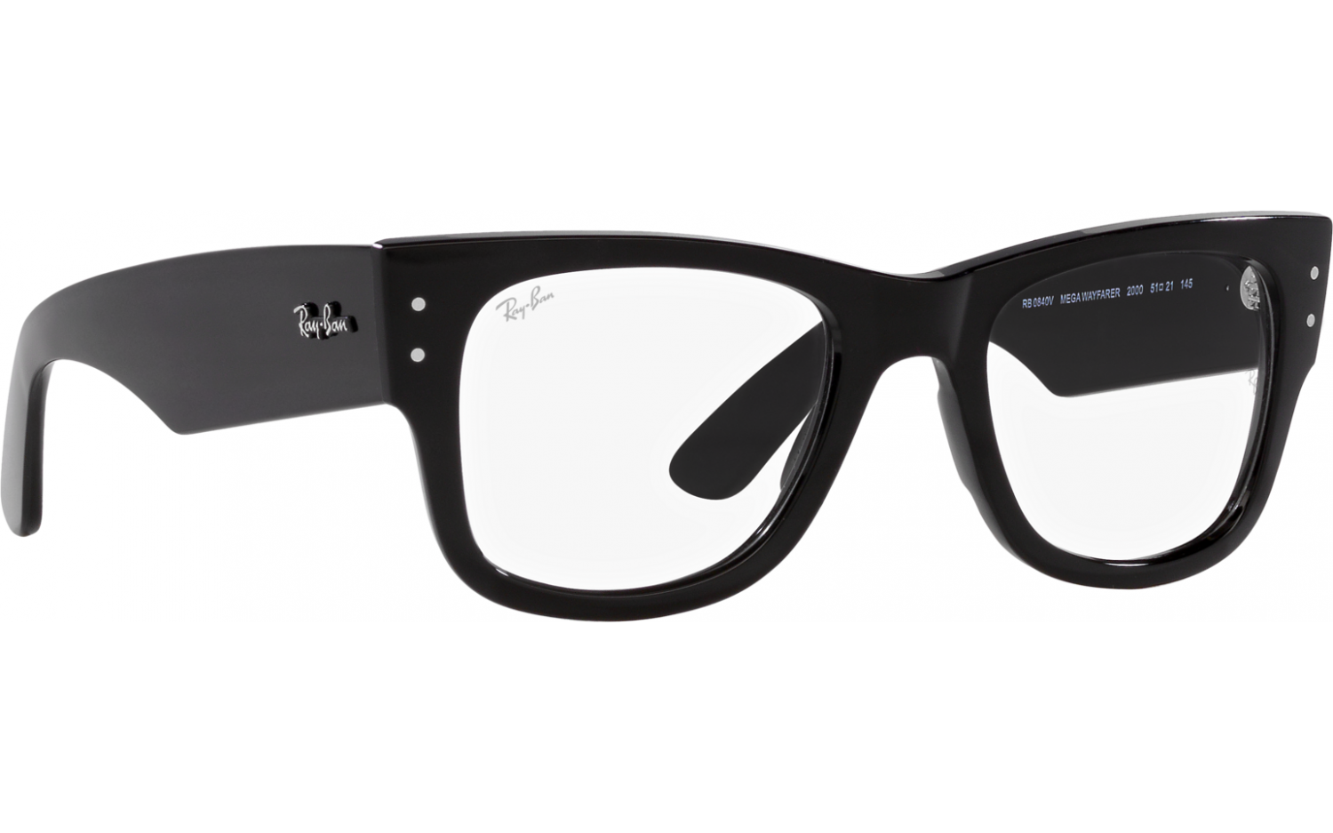 Ray-Ban Mega Wayfarer RX0840V 2000 51 Prescription Glasses | Shade Station