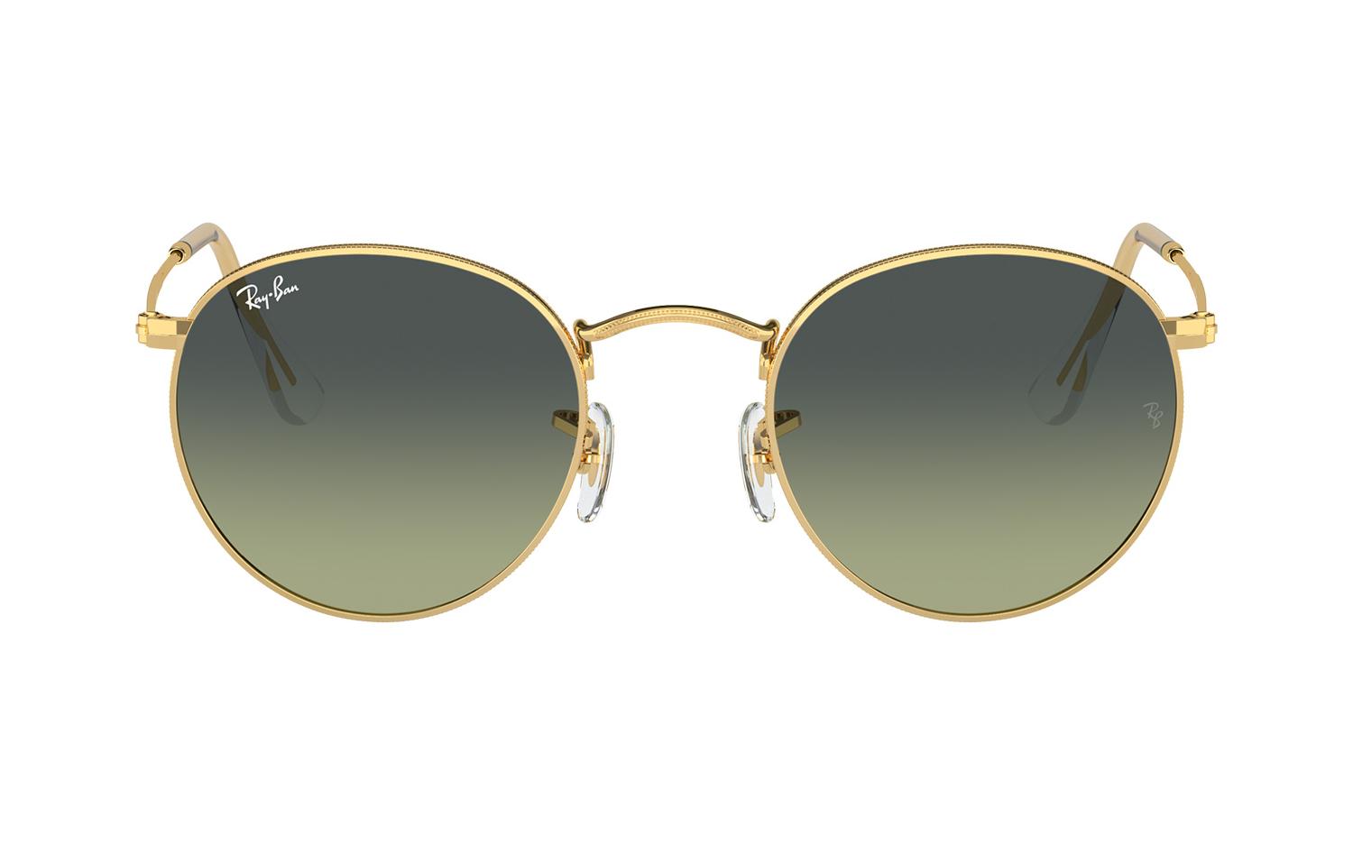 Ray-Ban Round Metal RB3447 001/BH 50 Sunglasses | Shade Station