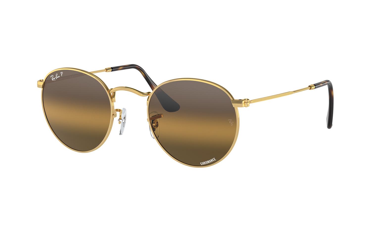 Ray-Ban Round Metal RB3447 001/G5 50 Sunglasses | Shade Station