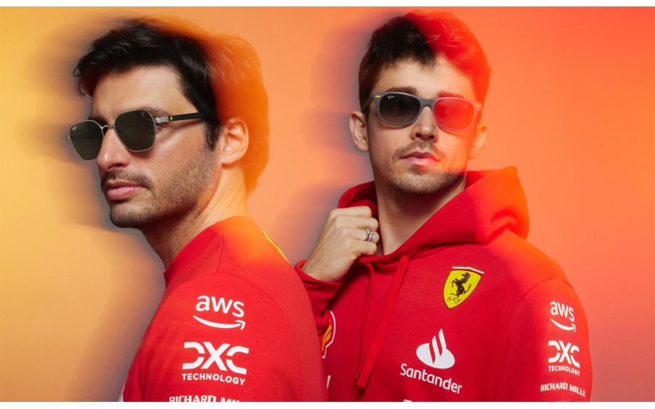Ray-Ban for Scuderia Ferrari RB4607M F60271 55 Prescription Sunglasses ...