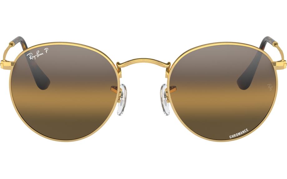 Ray-Ban Round Metal RB3447 001/G5 53 Sunglasses | Shade Station